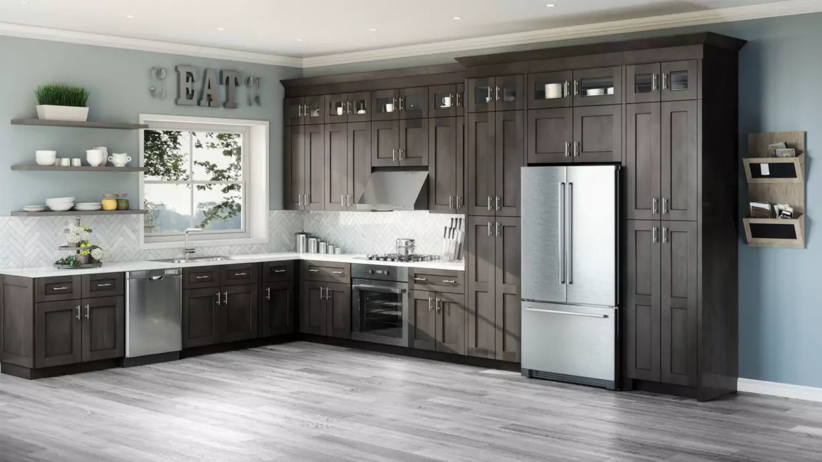 Shaker Cinder RTA Framed Kitchen and Bath Cabinet Collection – Hopewell Cabinets