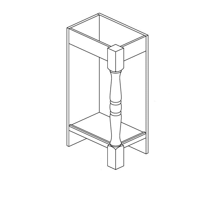 Light-Grey-Accents: CEC1 End Cap Corner Right – Hopewell Cabinets
