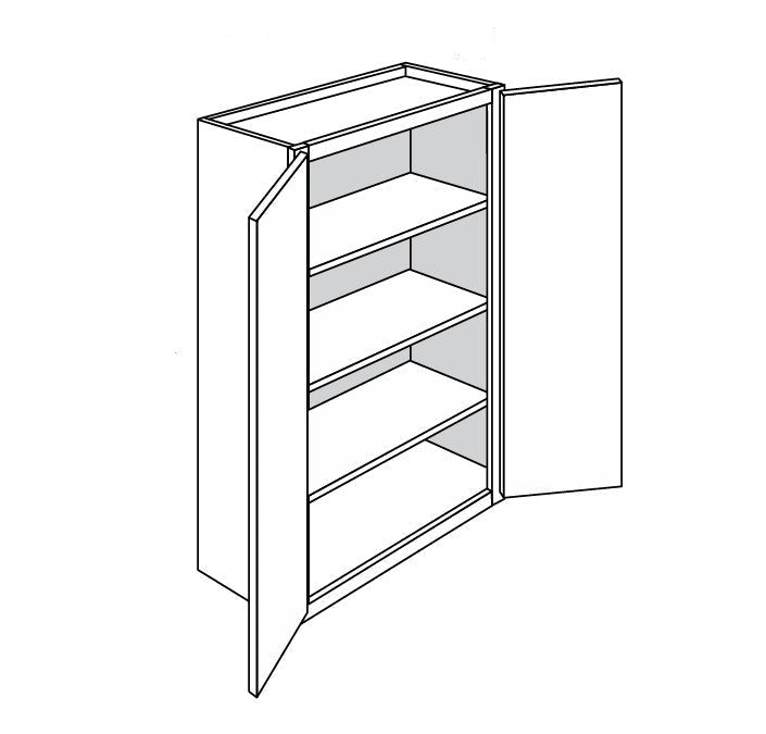 Royal-Accents Wall Cabinet 42" High 2 Door x 24" Width – Hopewell Cabinets